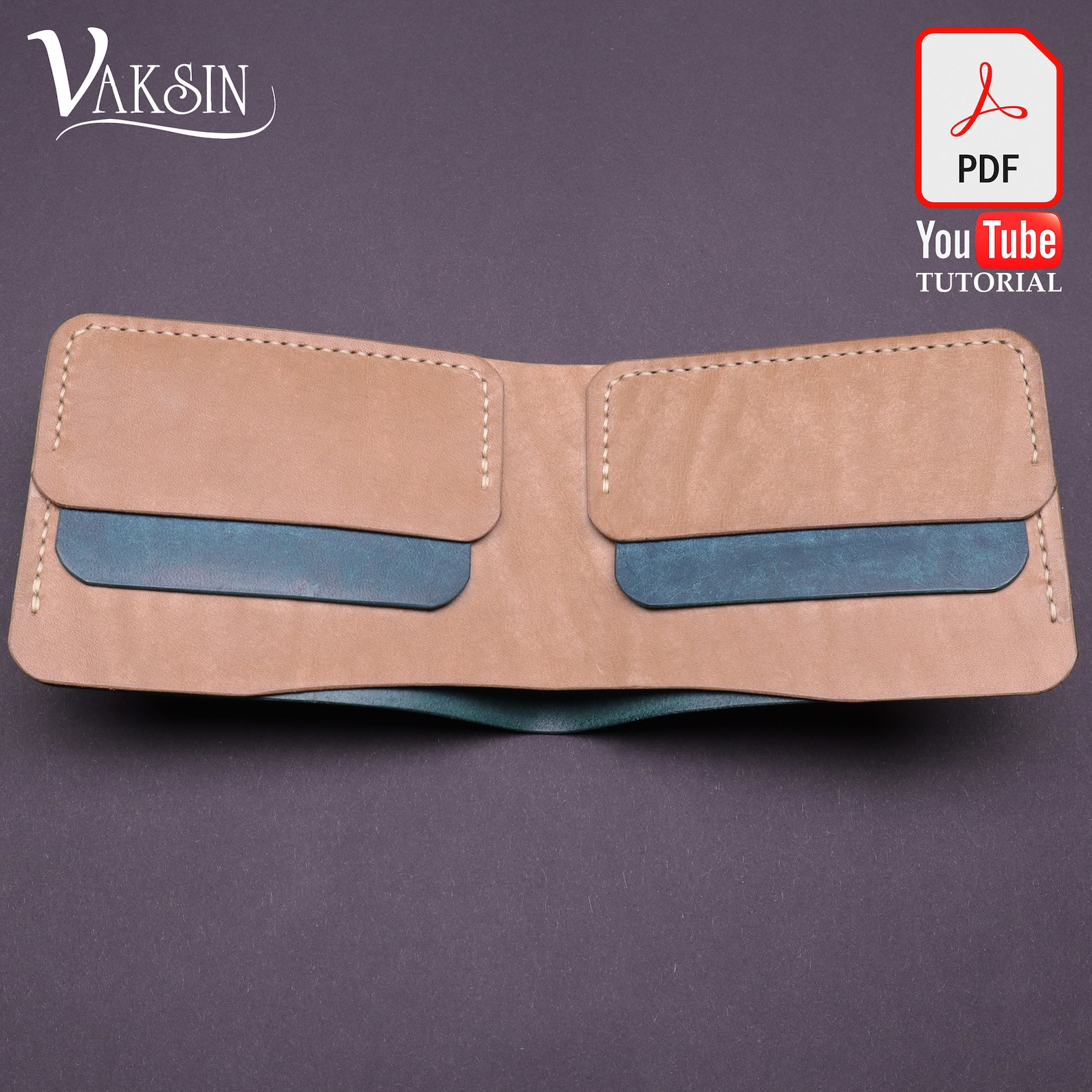 DIY Leather Wallet Download PDF Pattern With Video Tutorial/best Gift ...