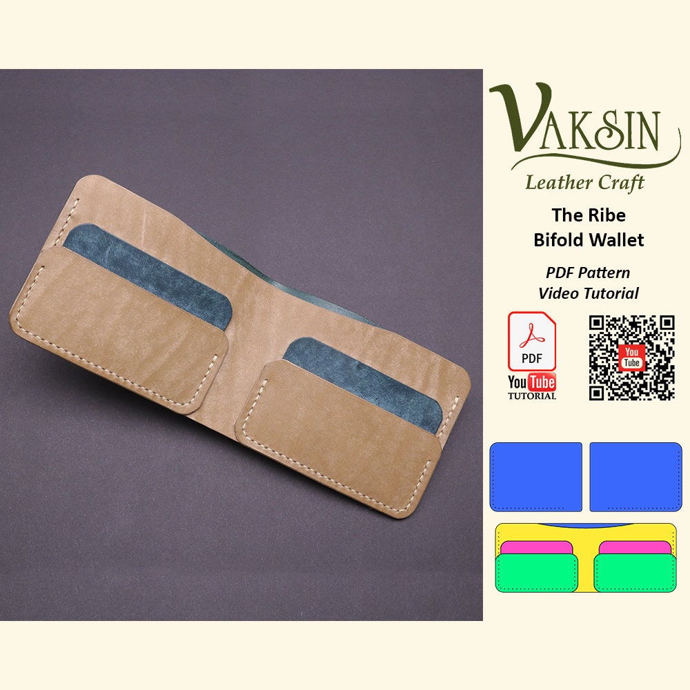 DIY Leather Wallet Download PDF Pattern With Video Tutorial/best Gift ...