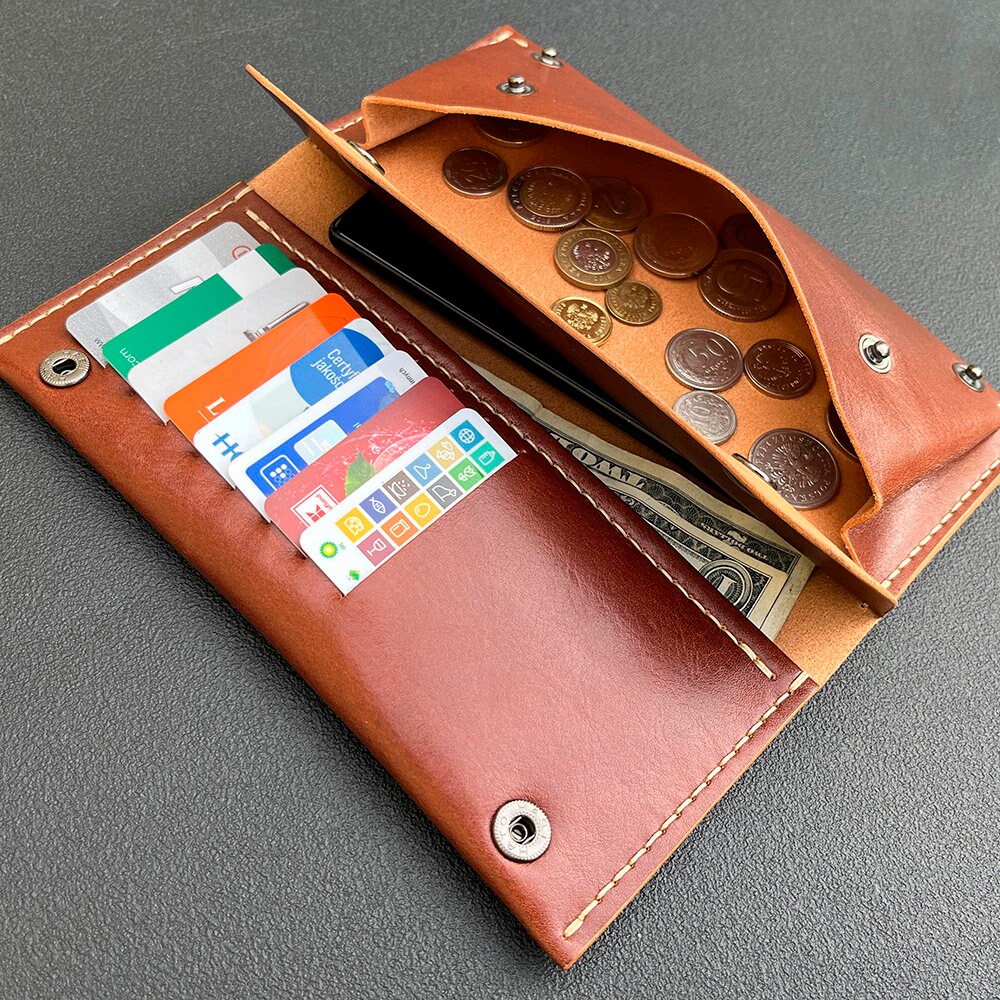 The Bonn Leather Wallet PDF Pattern, Long Wallet Pattern, Wallet ...