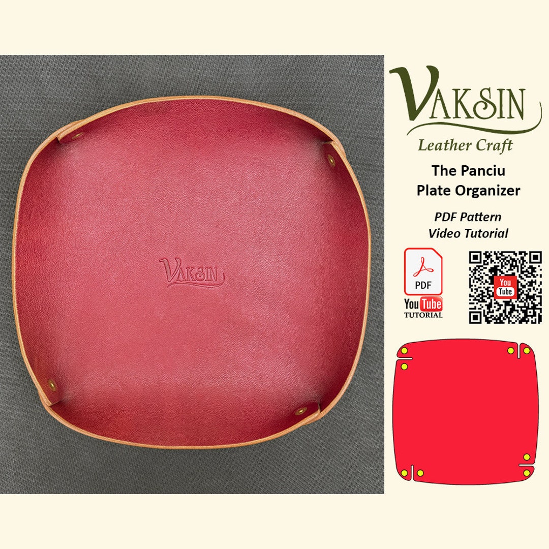 Stitchless Leather Panciu Tray PDF Pattern, Leather Tray Template ...