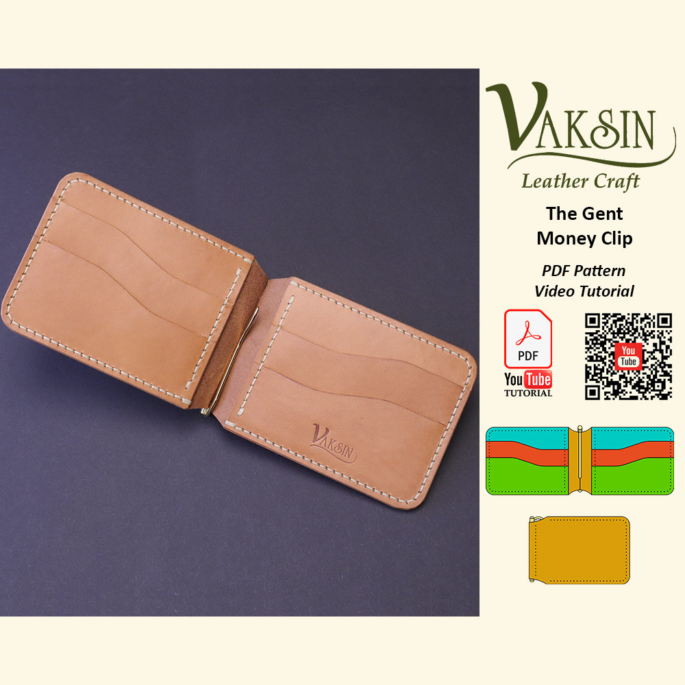 Leather Money Clip Wallet PDF Pattern, the Gent Design - Etsy