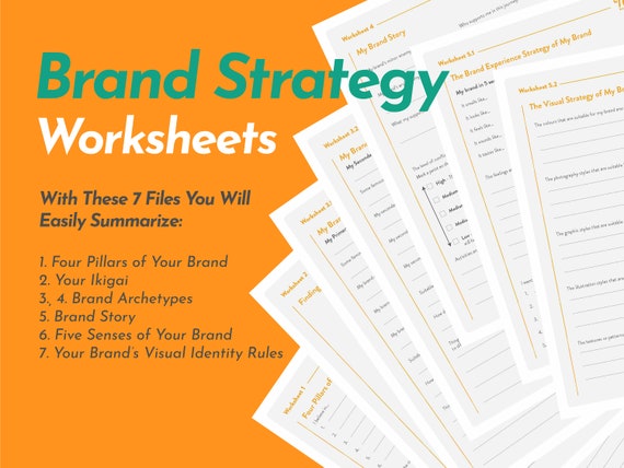 Brand Strategy Worksheets for Printout Brainstorm Your | Etsy