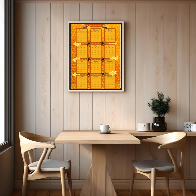 Calendario 2024 Abejas descarga digital instantánea 3 JPG 300 - Etsy México
