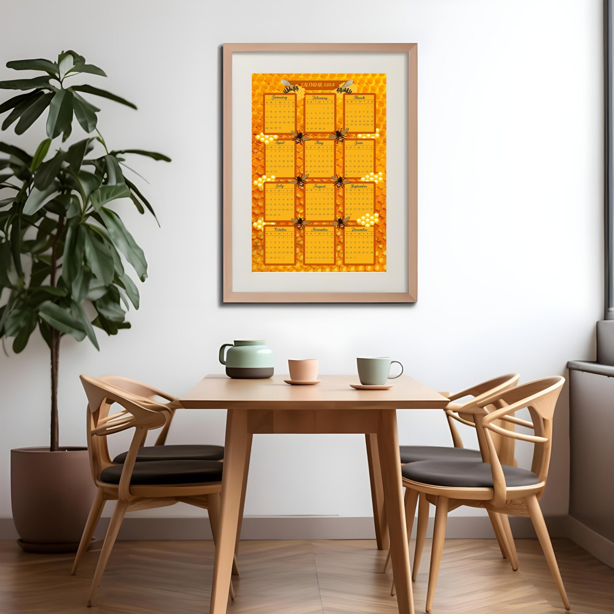 Calendario 2024 Abejas descarga digital instantánea 3 JPG 300 - Etsy México