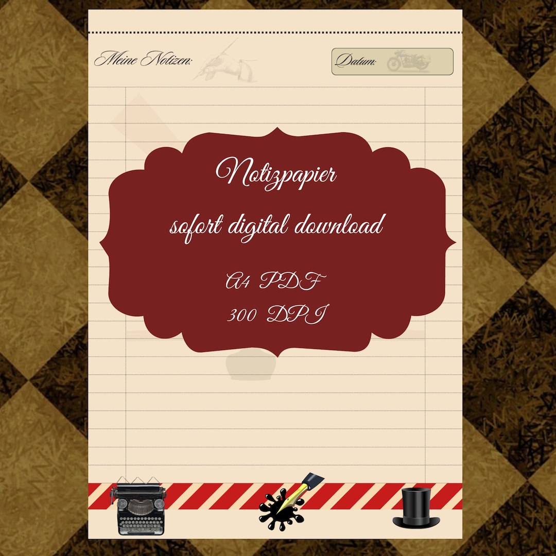Notebook Paper Motorcycle Instant Digital Download A4 PDF 300 DPI - Etsy