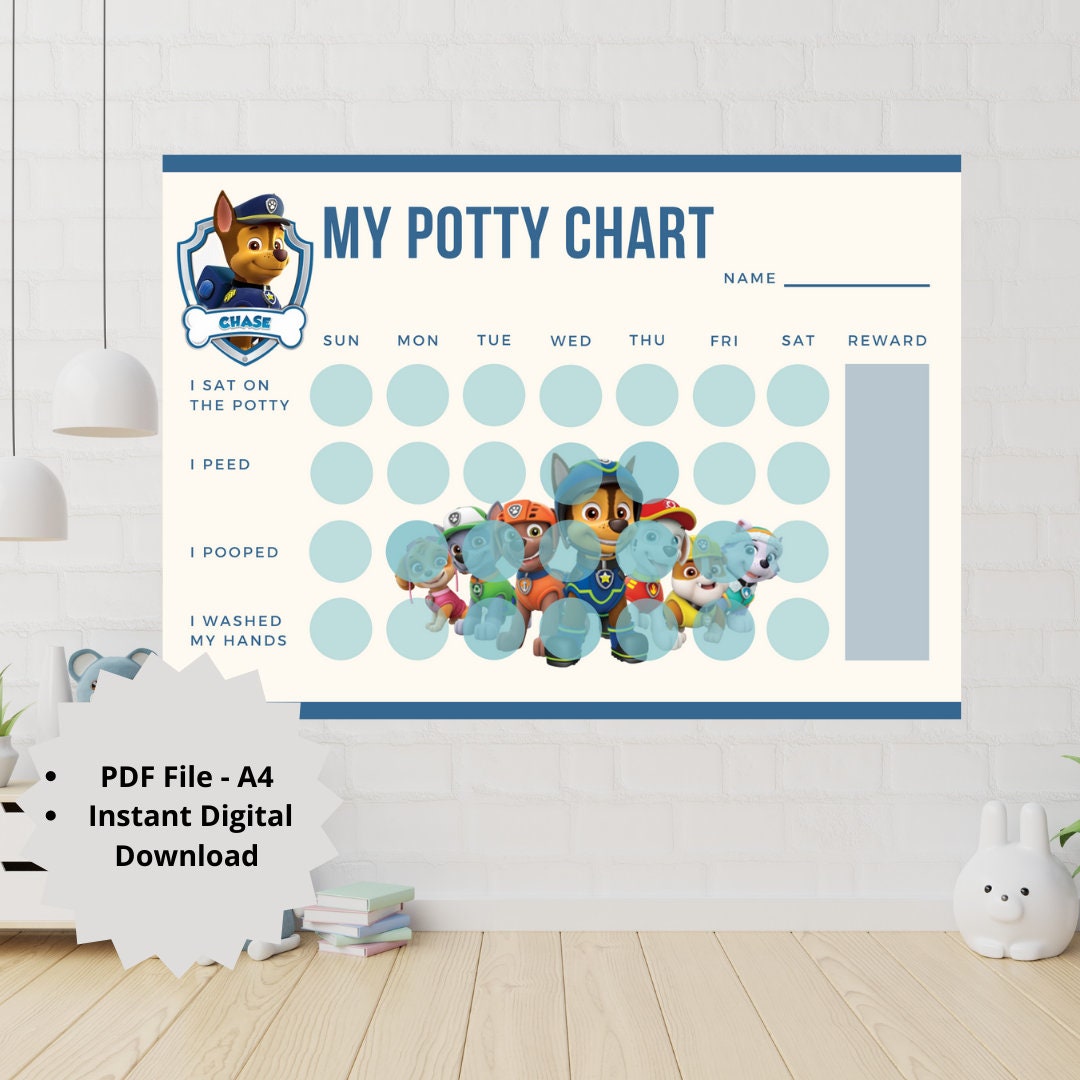 Potty Chart, Boy Potty Training Printable - Etsy
