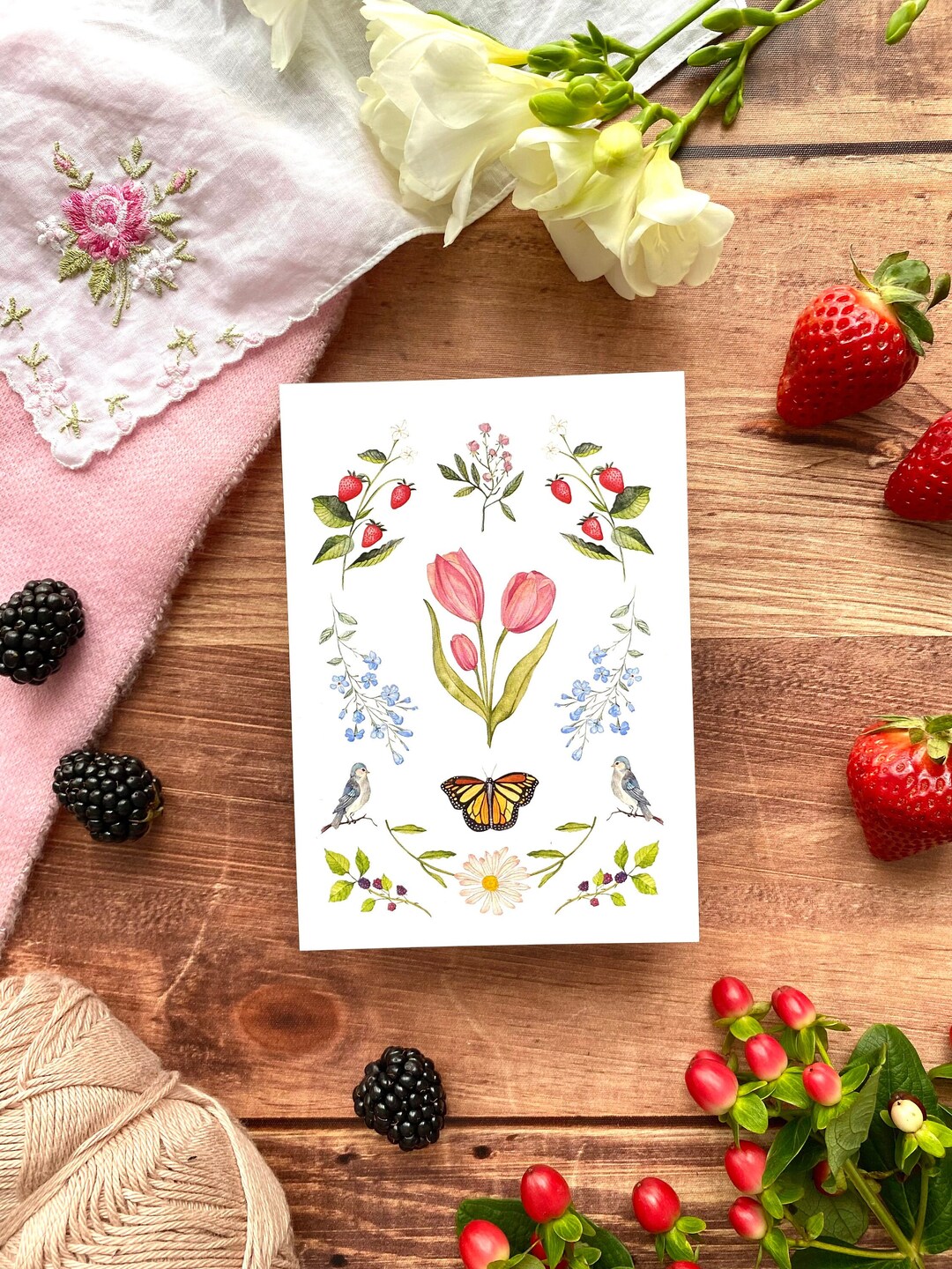 Romantic Cottagecore Card to Frame or Give as a Gift English Bucolic ...