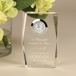 Blank Crystal Clock Engravable Blank - Etsy