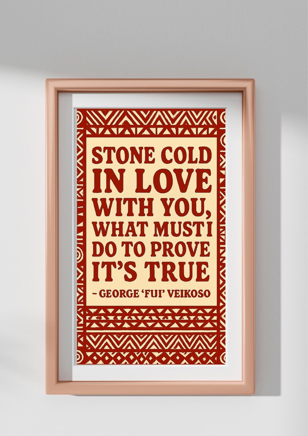 Fiji Island Reggae Tribute Wall Art | Digital Print With Stone Cold ...