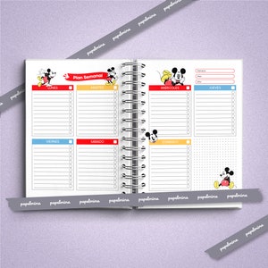 Mickey Planner / Agenda Perpetua / Medio Oficio / Planner En Español ...