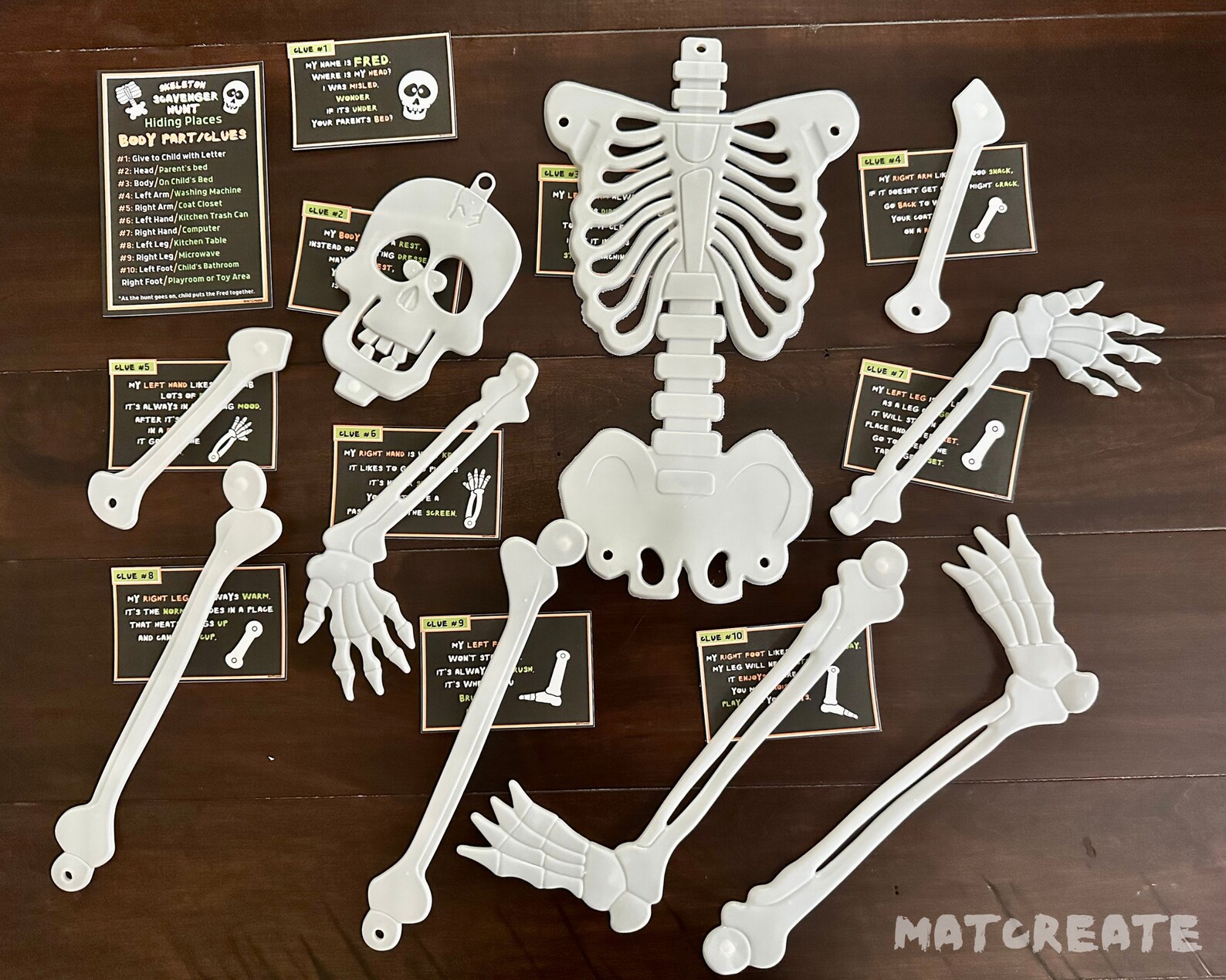 Skeleton Scavenger Hunt - Etsy