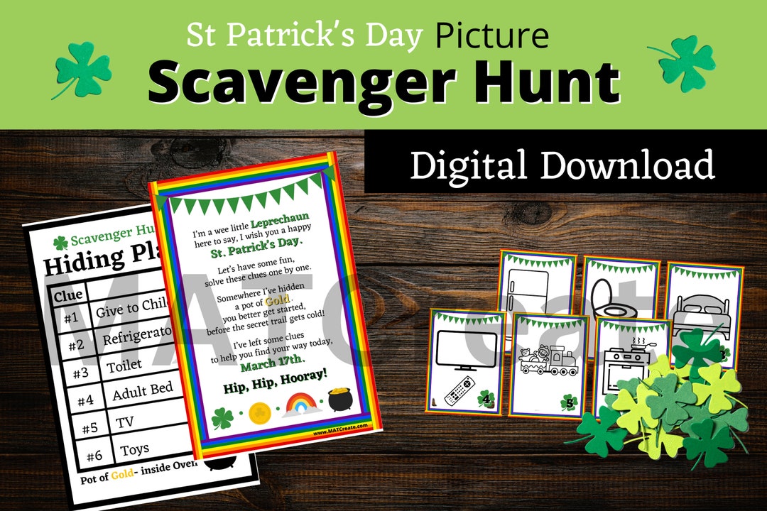 St. Patrick's Day Picture Scavenger Hunt - Etsy