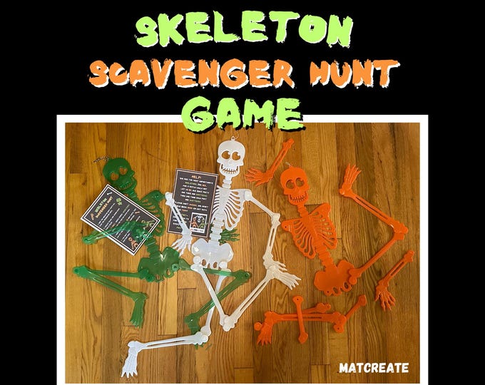 Skeletons Scavenger Hunt Game - Etsy