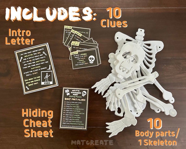 Skeleton Scavenger Hunt - Etsy