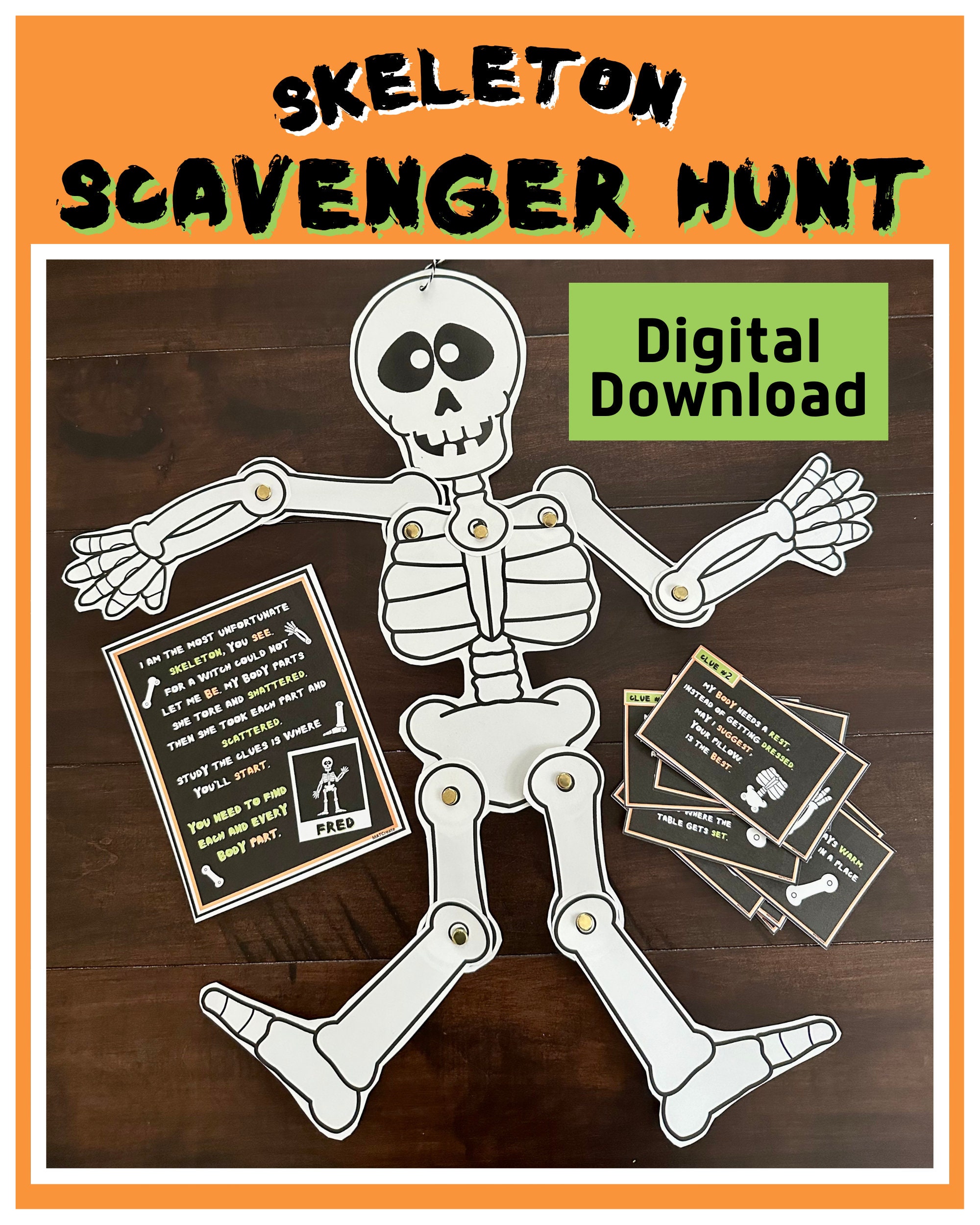 Skeleton Scavenger Hunt - Etsy