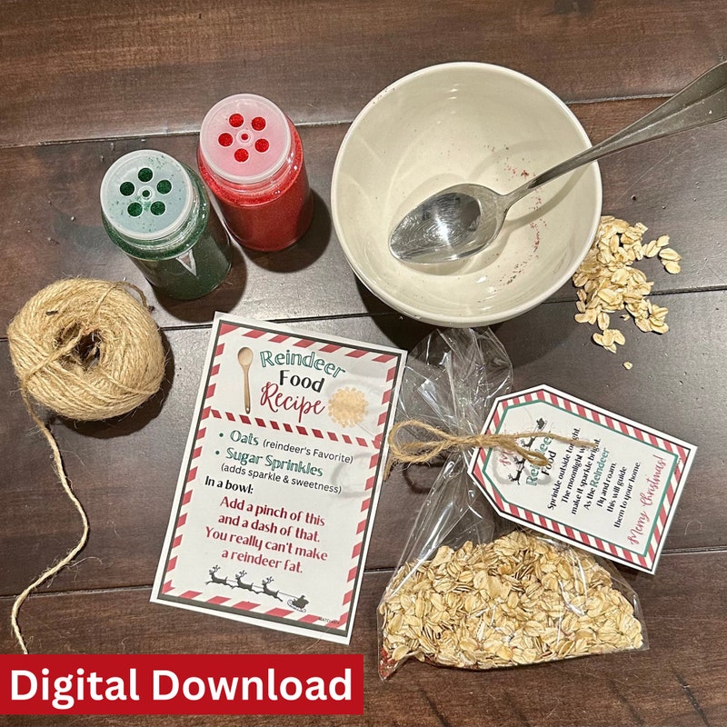 Reindeer Food Sign - Etsy