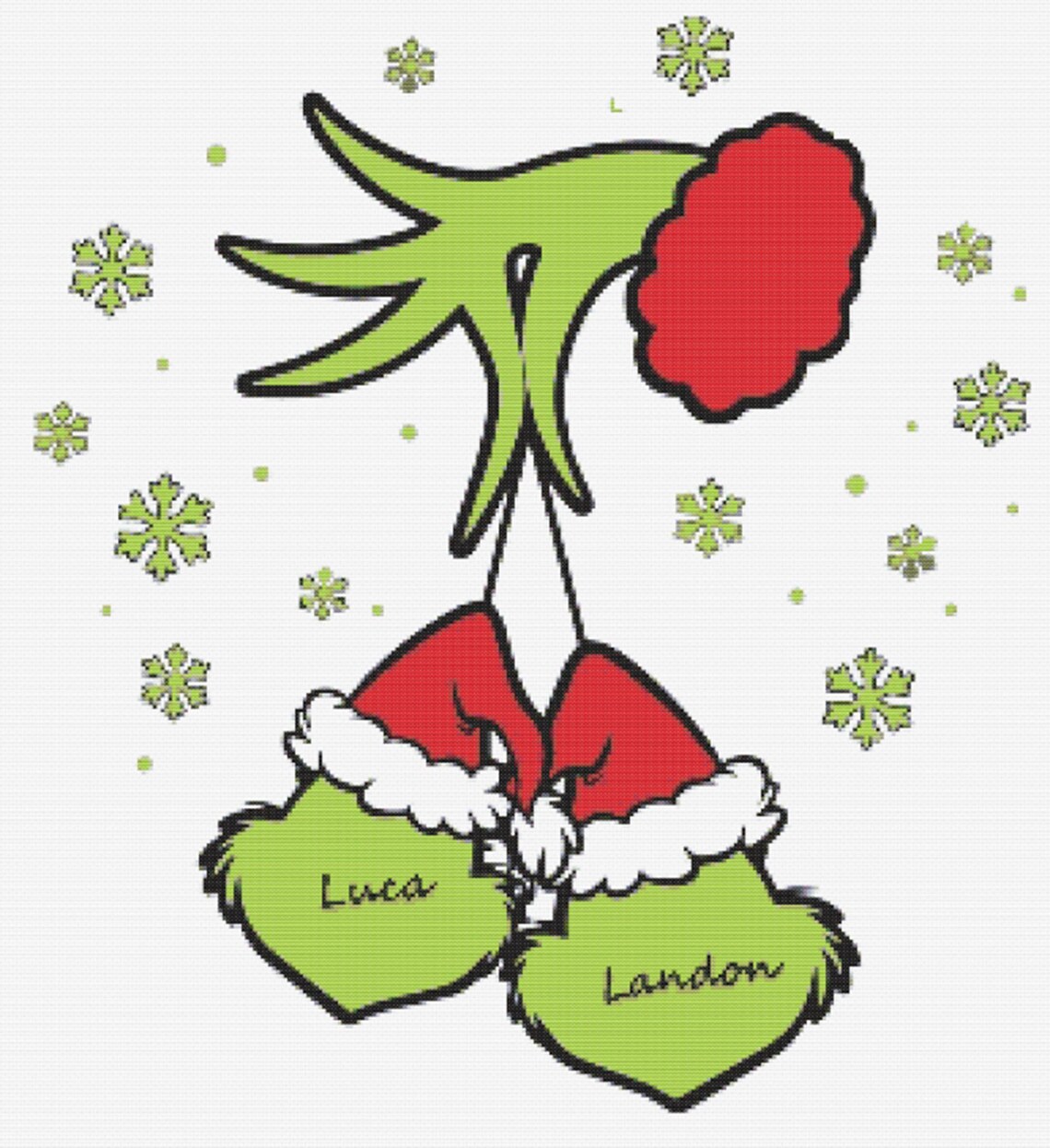 Holidays Christmas Grinch Red Hat _cross Stitch Pattern_ Digital ...