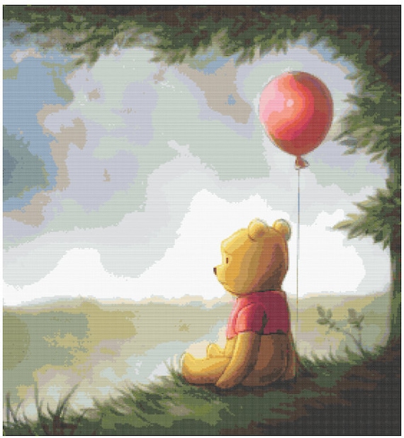 Winnie The Pooh With Red Balloon