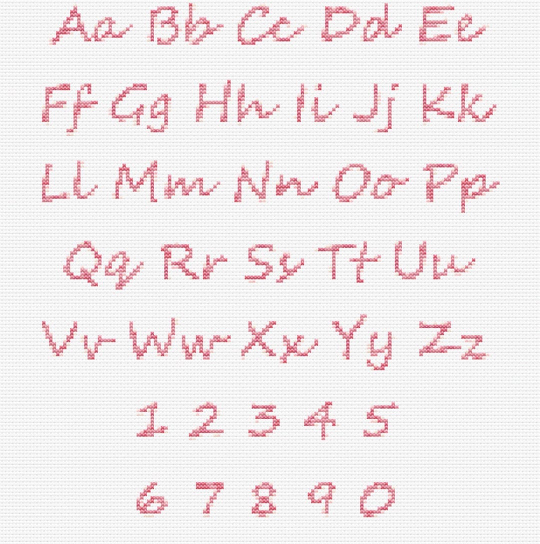Customizable Alphabet Cross-stitch Chart Create Your Own Words_ Cross ...