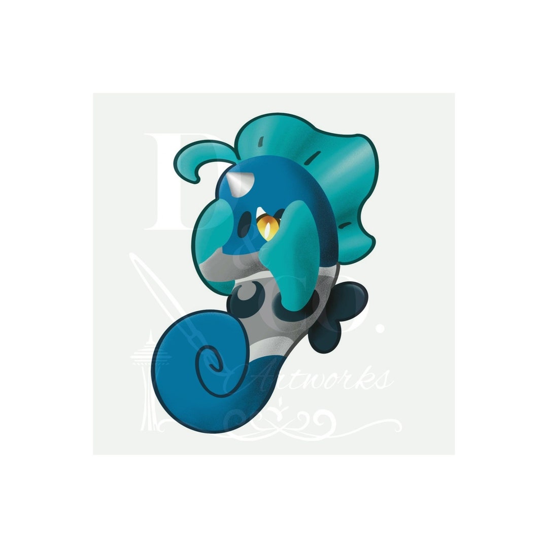 Crittermon Aquadet Seahorse, Critter Sticker, Aesthetic Sticker, Can Be ...
