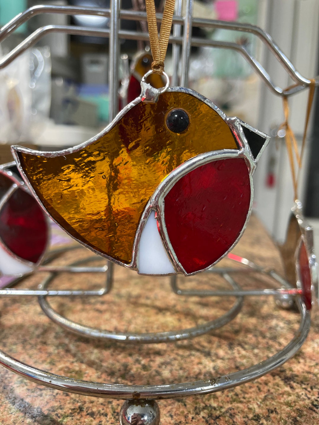 Stained Glass Robin - Etsy