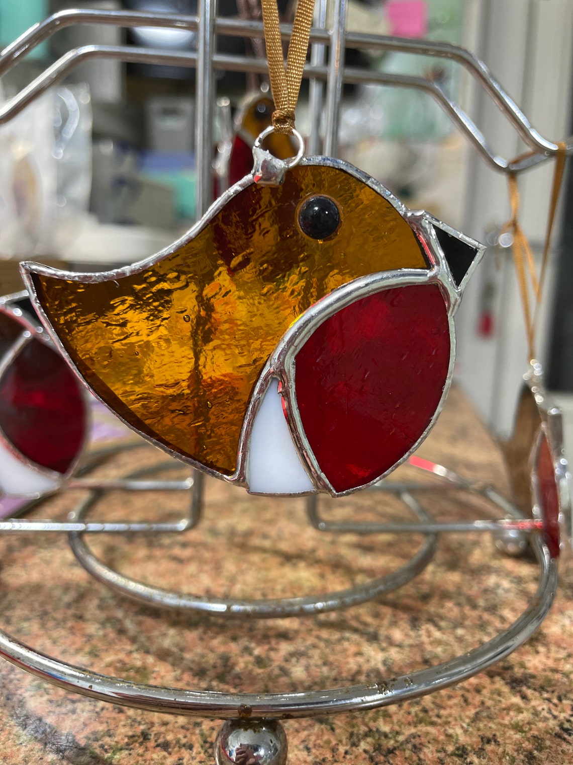 Stained Glass Robin - Etsy UK