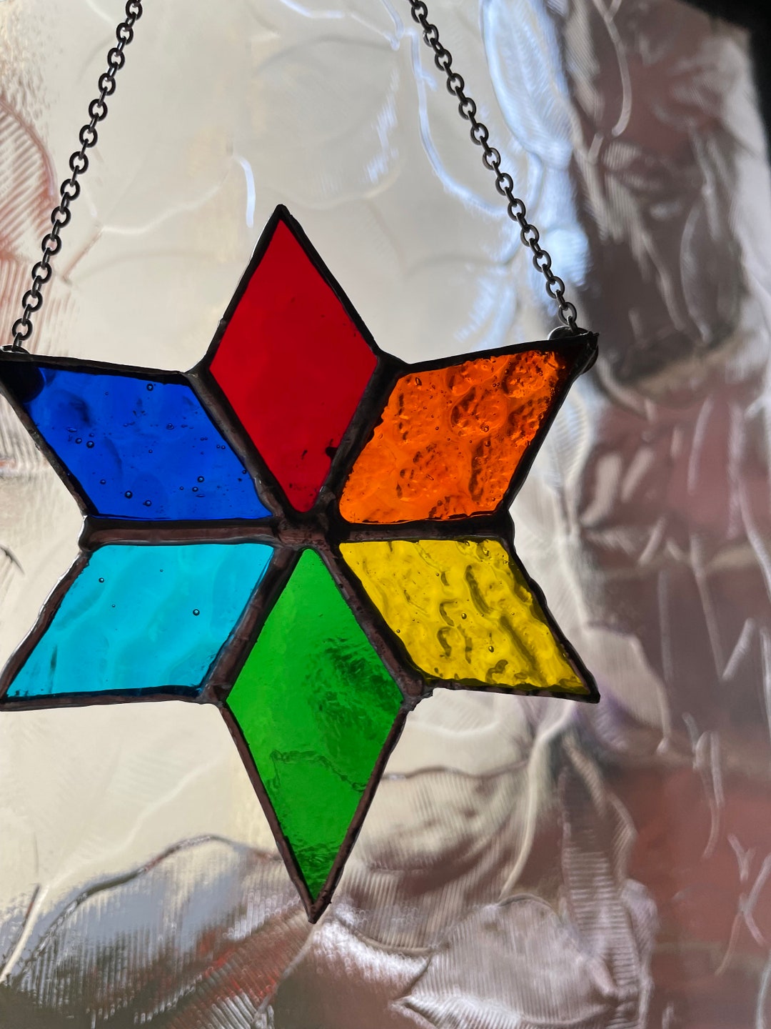Small Stained Glass Rainbow Star - Etsy