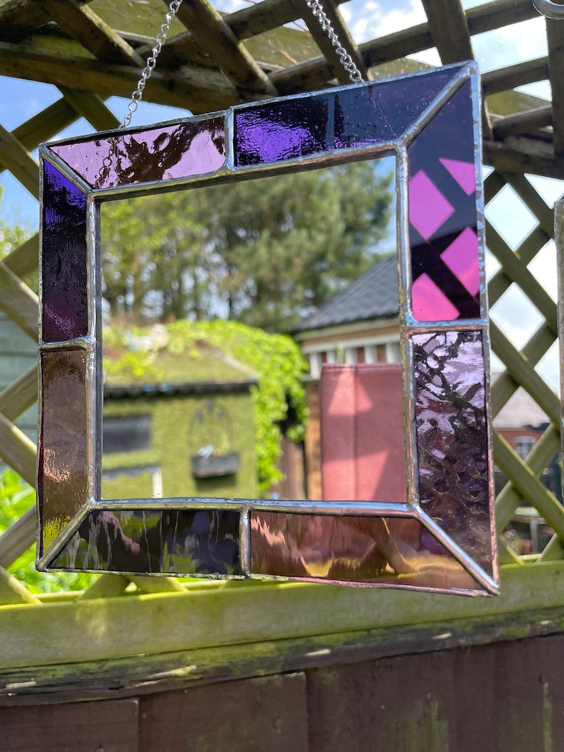 Stained Glass Framed Mirror - Etsy