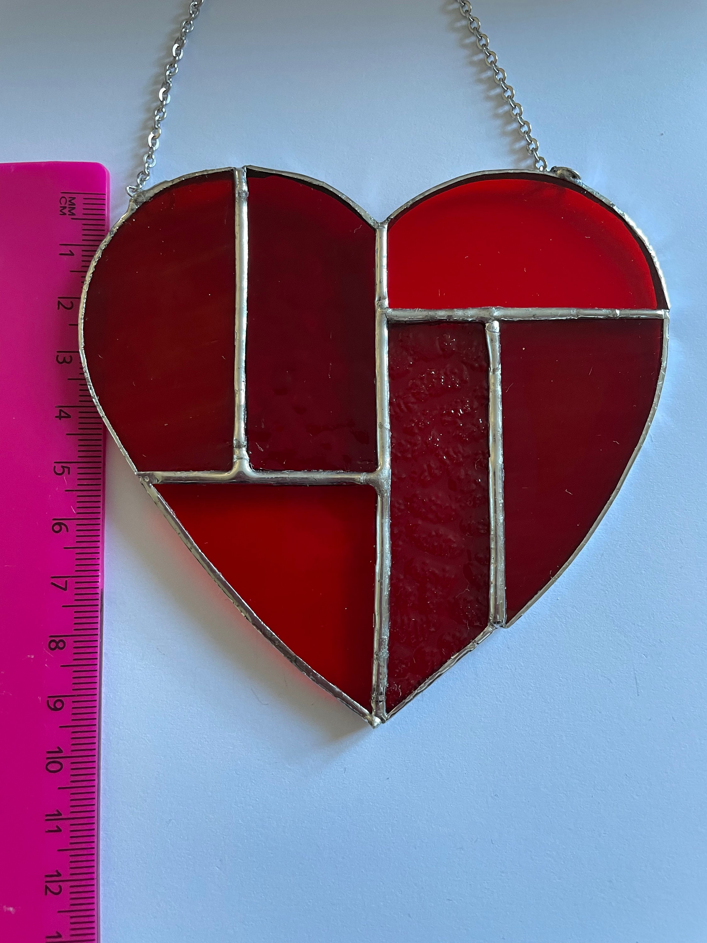 Wedding Anniversary Stained Glass Love Heart. - Etsy