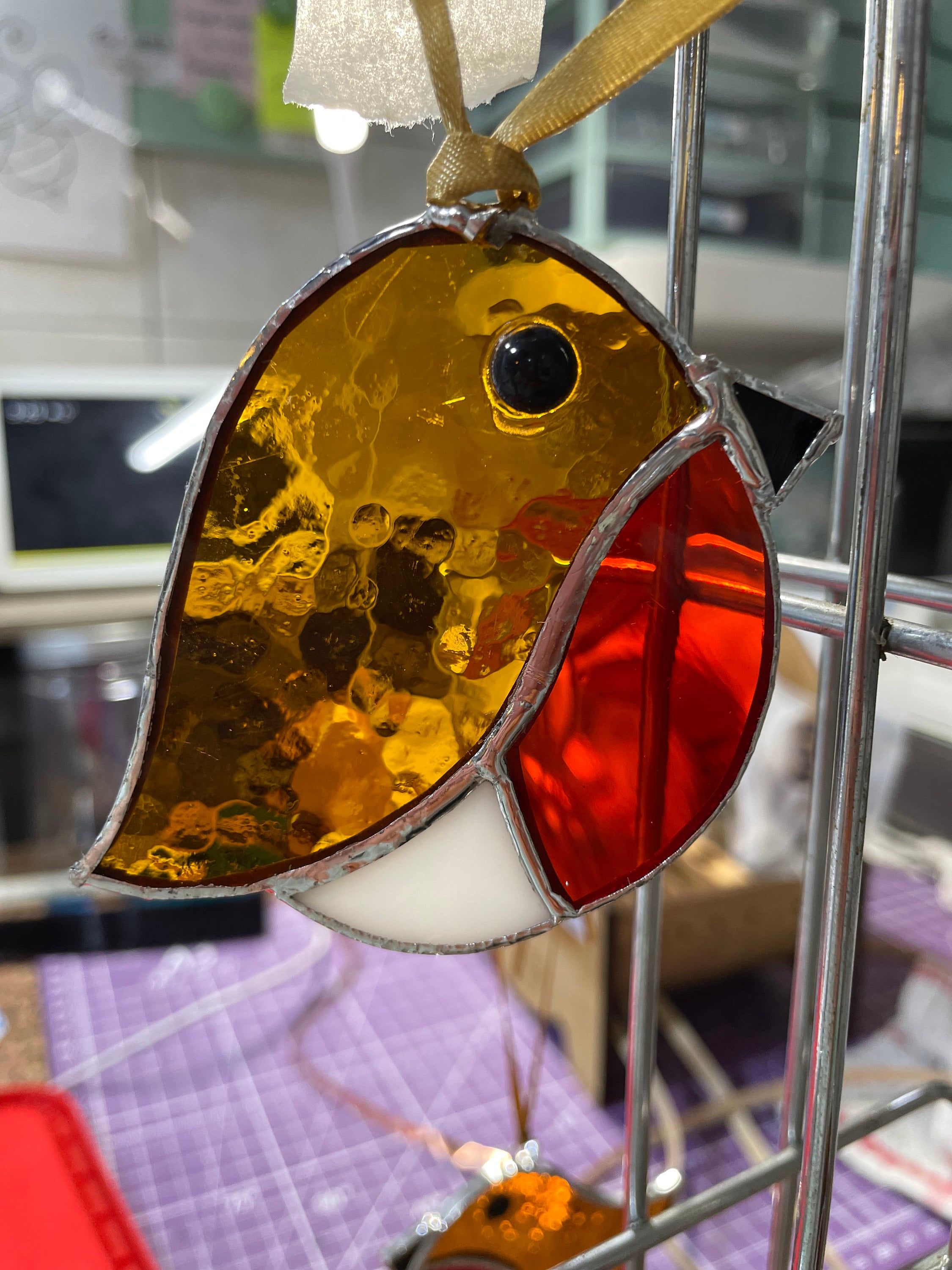 Stained Glass Robin - Etsy UK