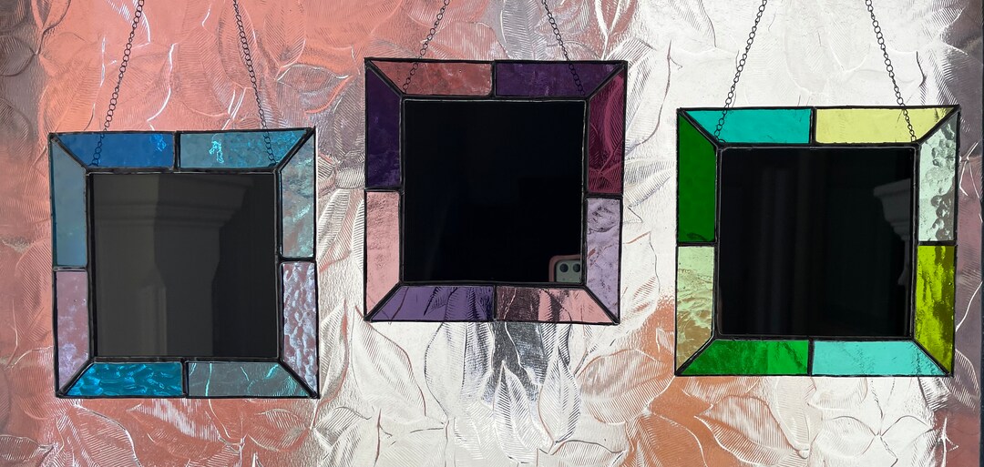 Stained Glass Framed Mirror - Etsy