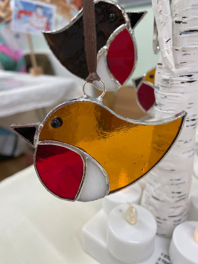Stained Glass Robin - Etsy
