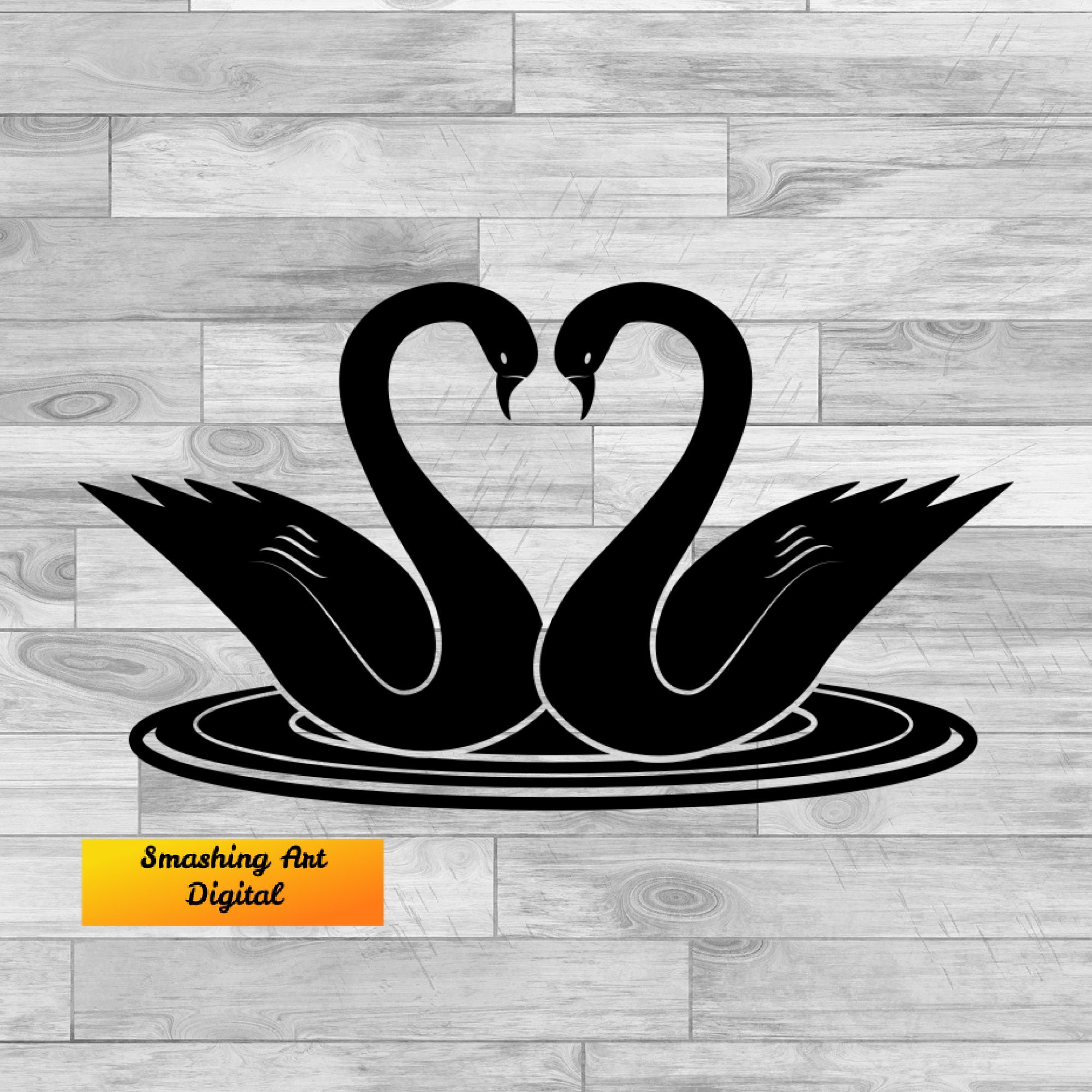 Swan Love Clipart Dividers