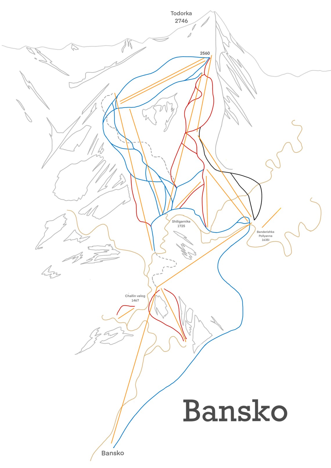 Bansko - Ski/piste Map. Digital Download - Etsy