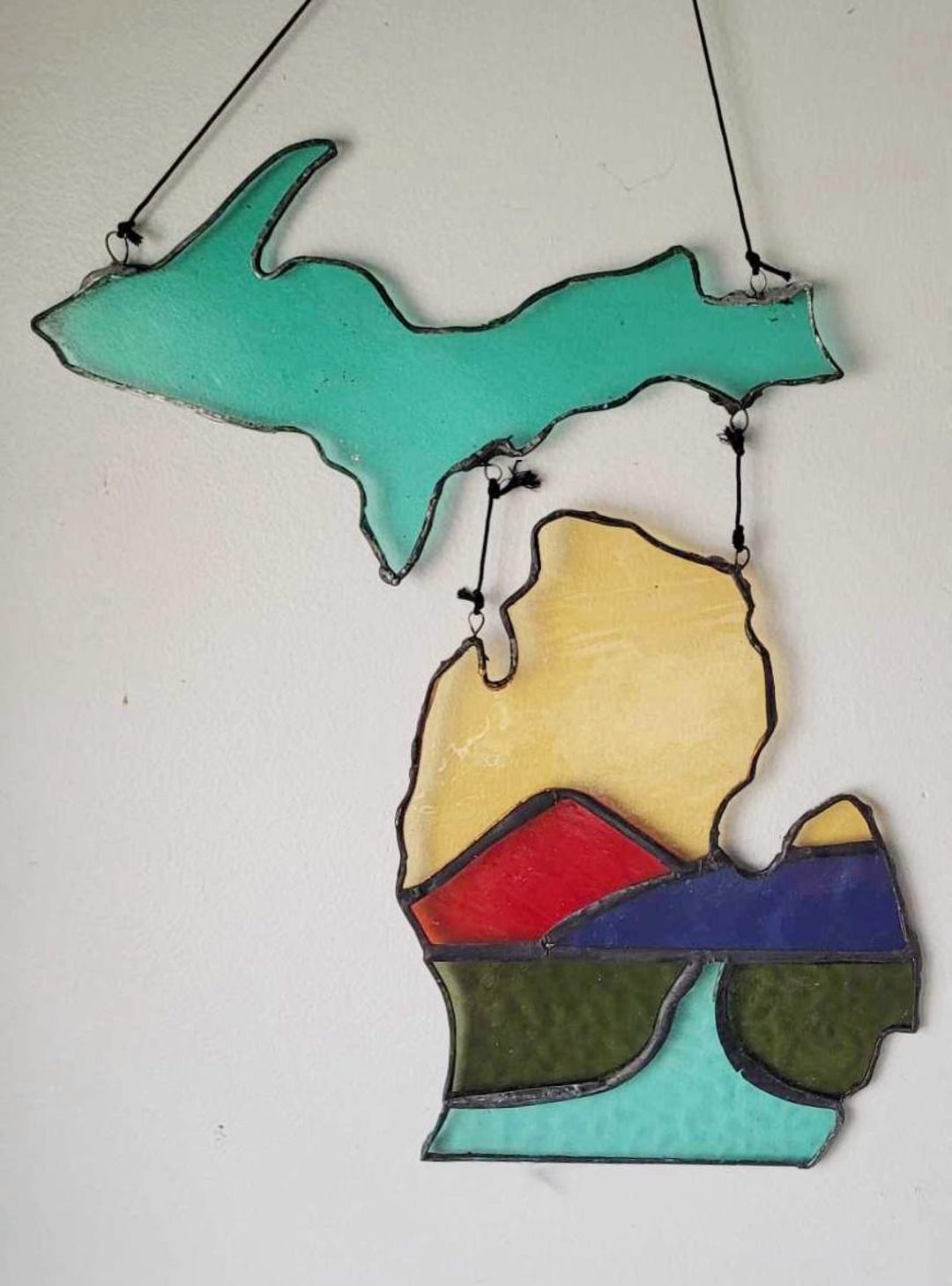 Michigan River Landscape Stained Glass - Etsy