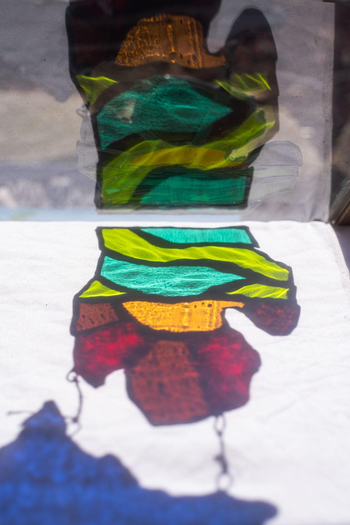 Michigan Shaped Sunset Stained Glass Suncatcher - Etsy