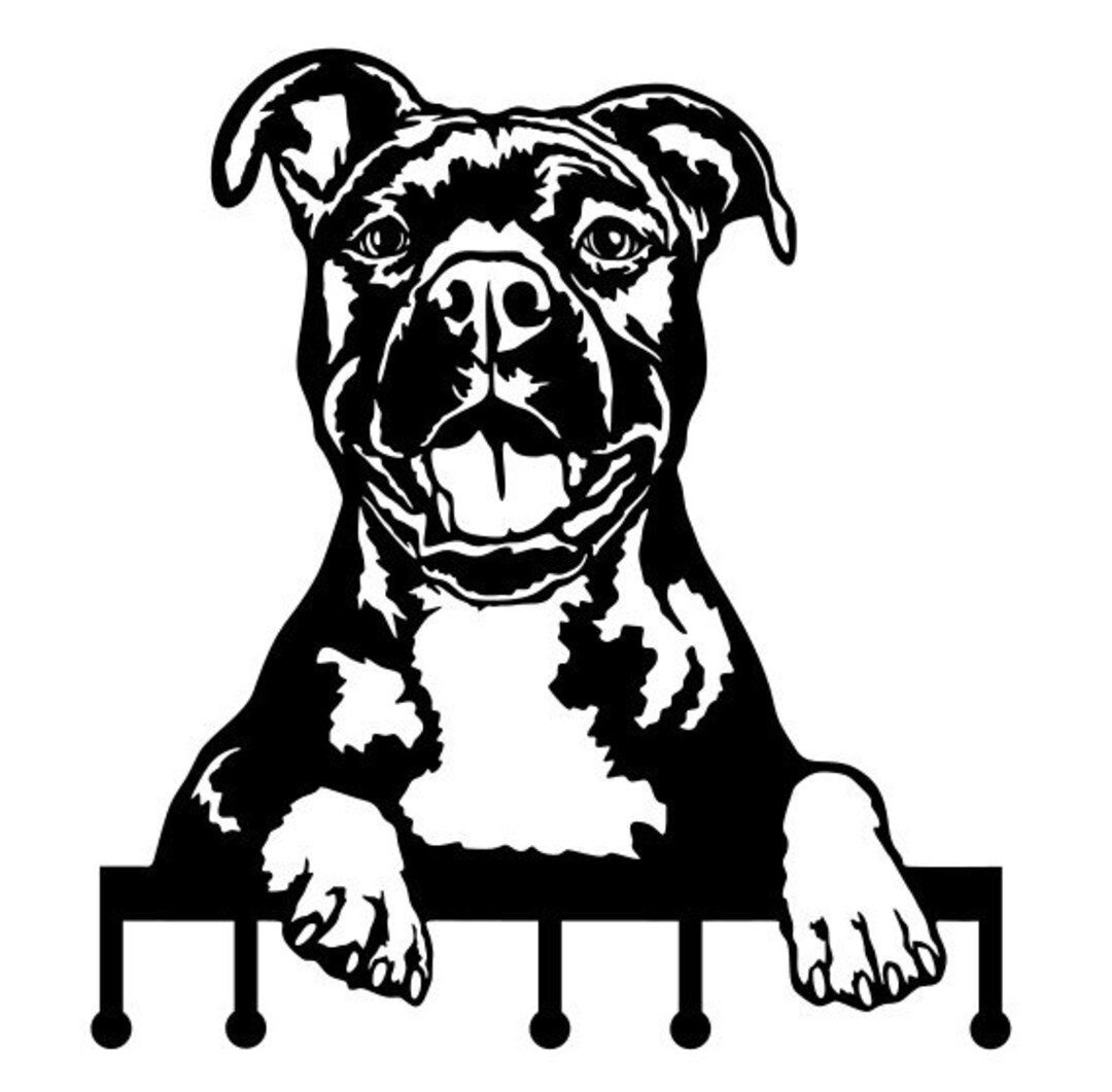 Pitbull Keyholder DXF File for Plasma Cutting - Etsy