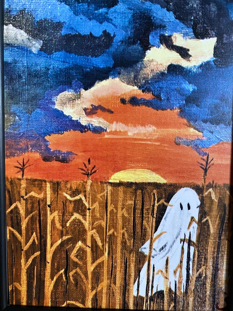 Ghost in the Corn Field. Fall Sunset. - Etsy