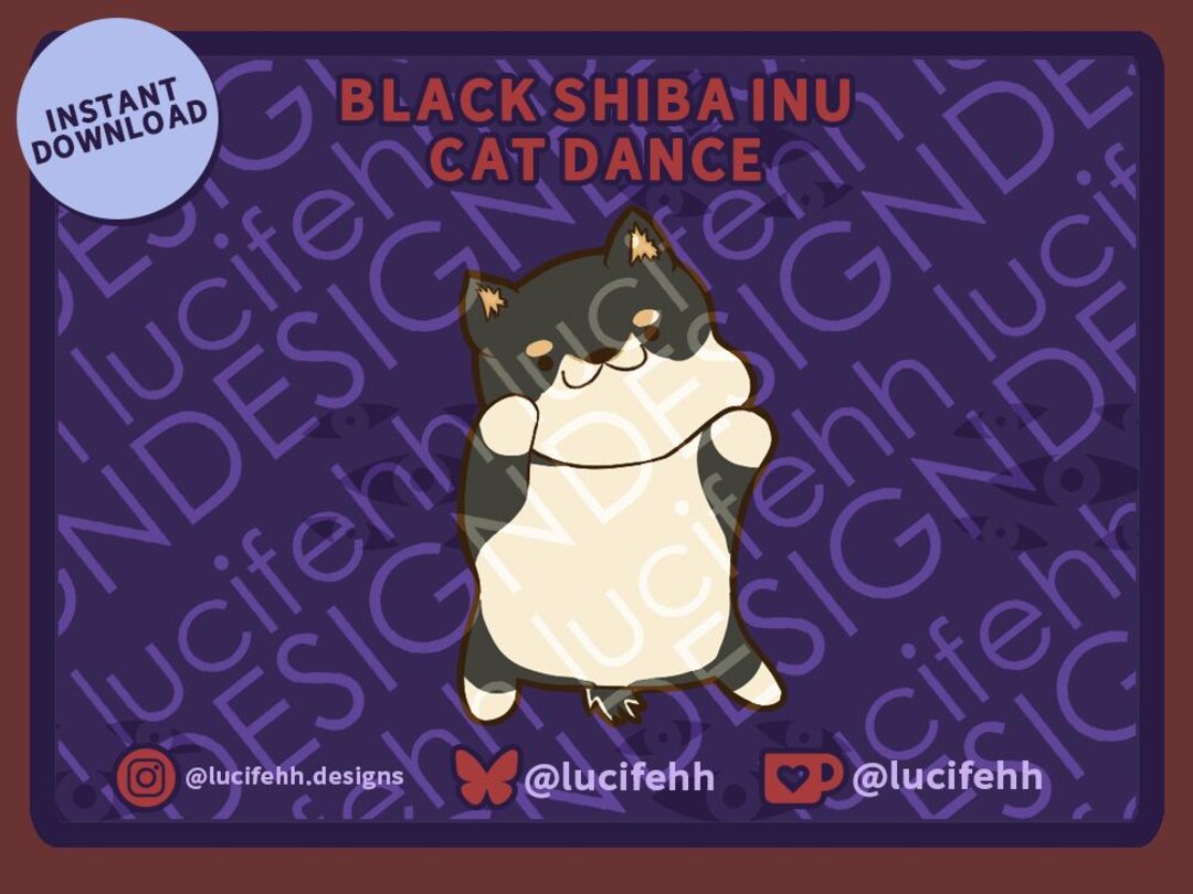 Black Shiba Inu Dance - Etsy