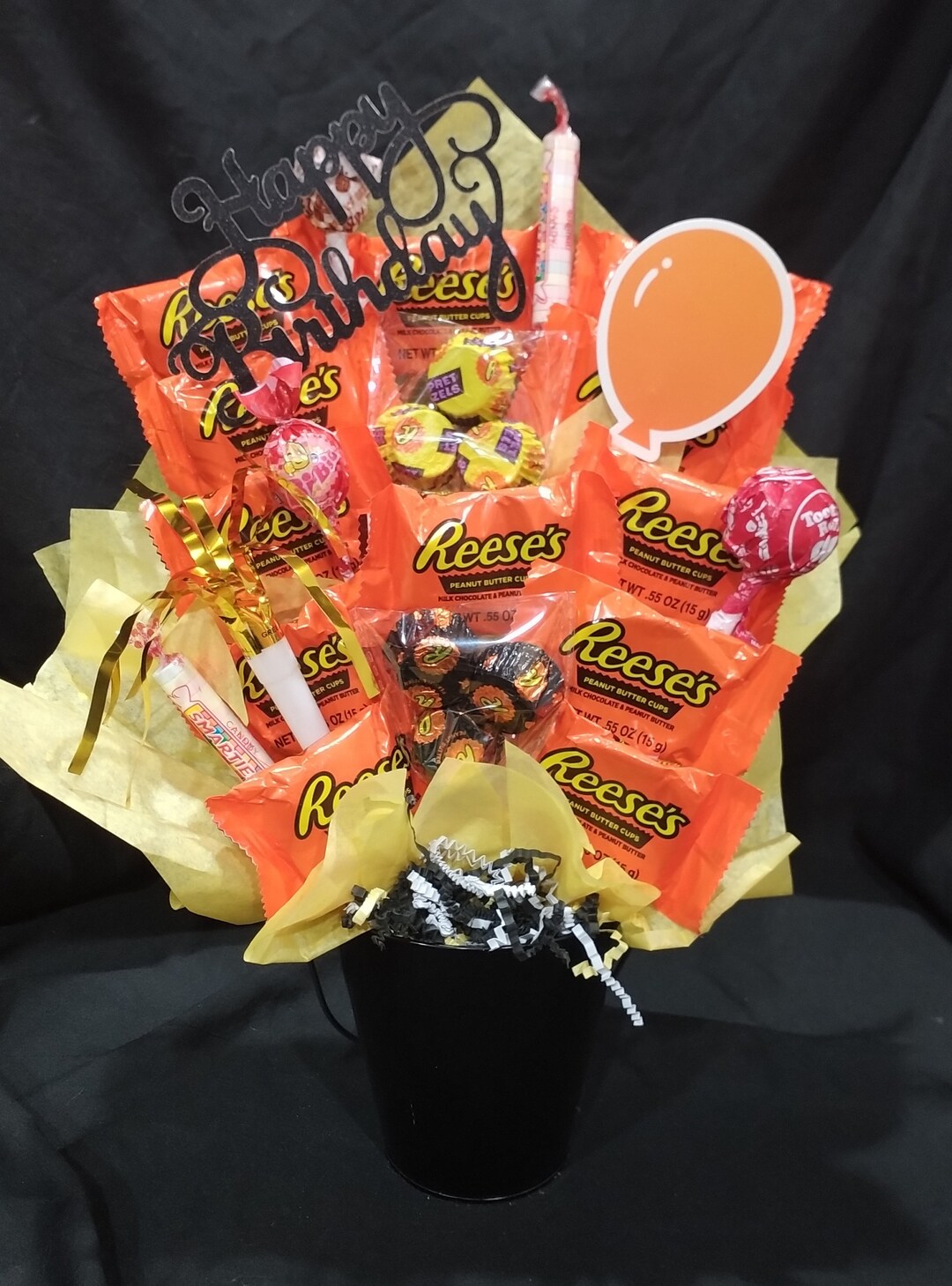 REESE'S BIRTHDAY Candy Bouquet, Reese's Birthday Candy Gram, Reese's ...