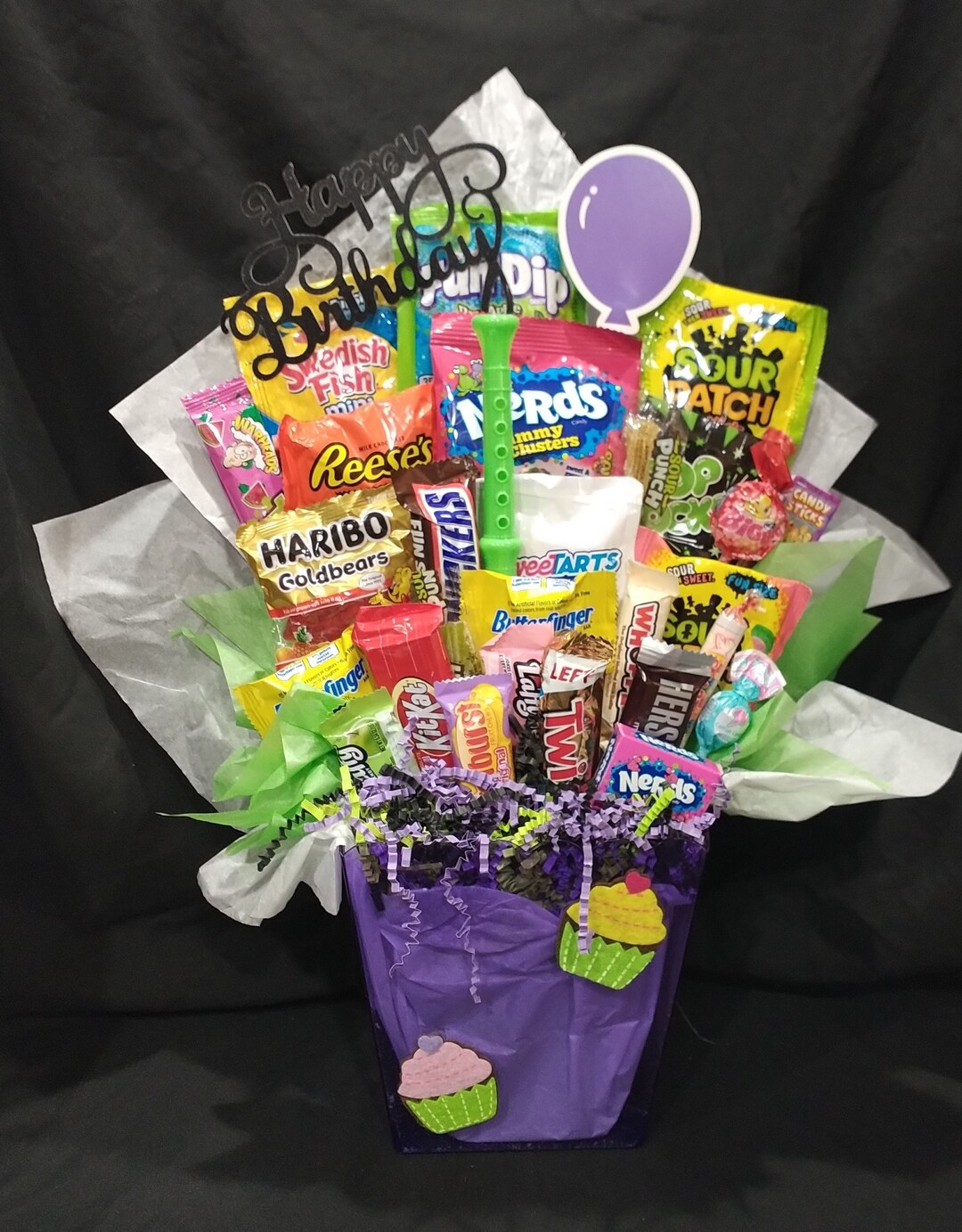 BIRTHDAY Candy Bouquet Birthday Candy Gift Basket Birthday - Etsy