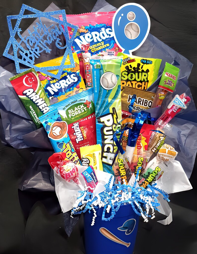 BASEBALL CANDY BOUQUET, Yankees Gift, Baseball Gift, Kids Birthday Gift ...