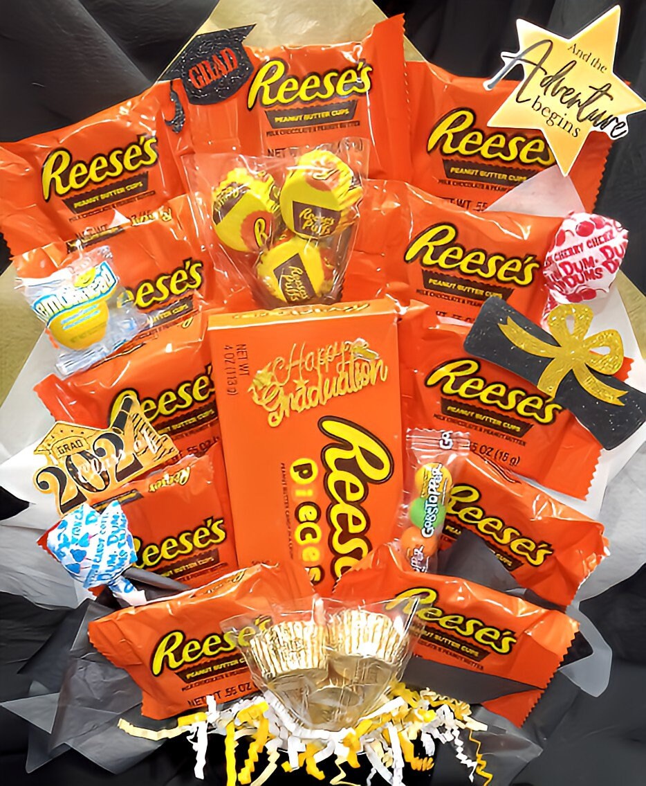 REESES GRADUATION GIFT, Reeses Candy Bouquet, Reeses Gift, College ...