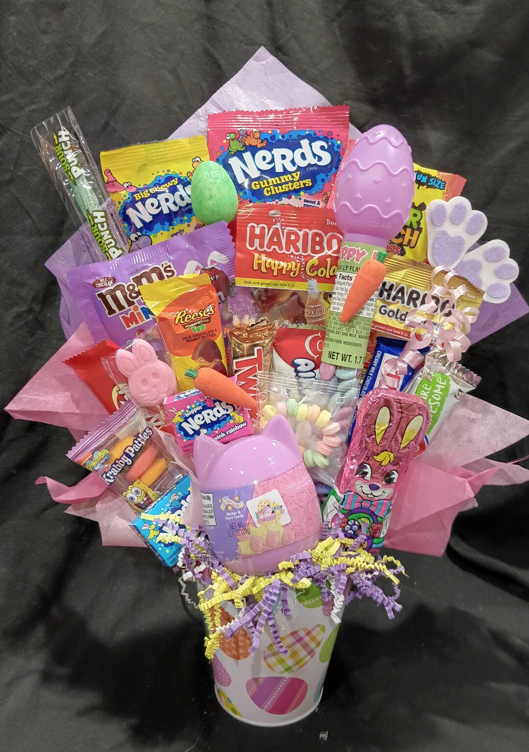GIRLS EASTER BASKET, Kids Easter Basket, Kids Candy Gram, Easter Candy ...
