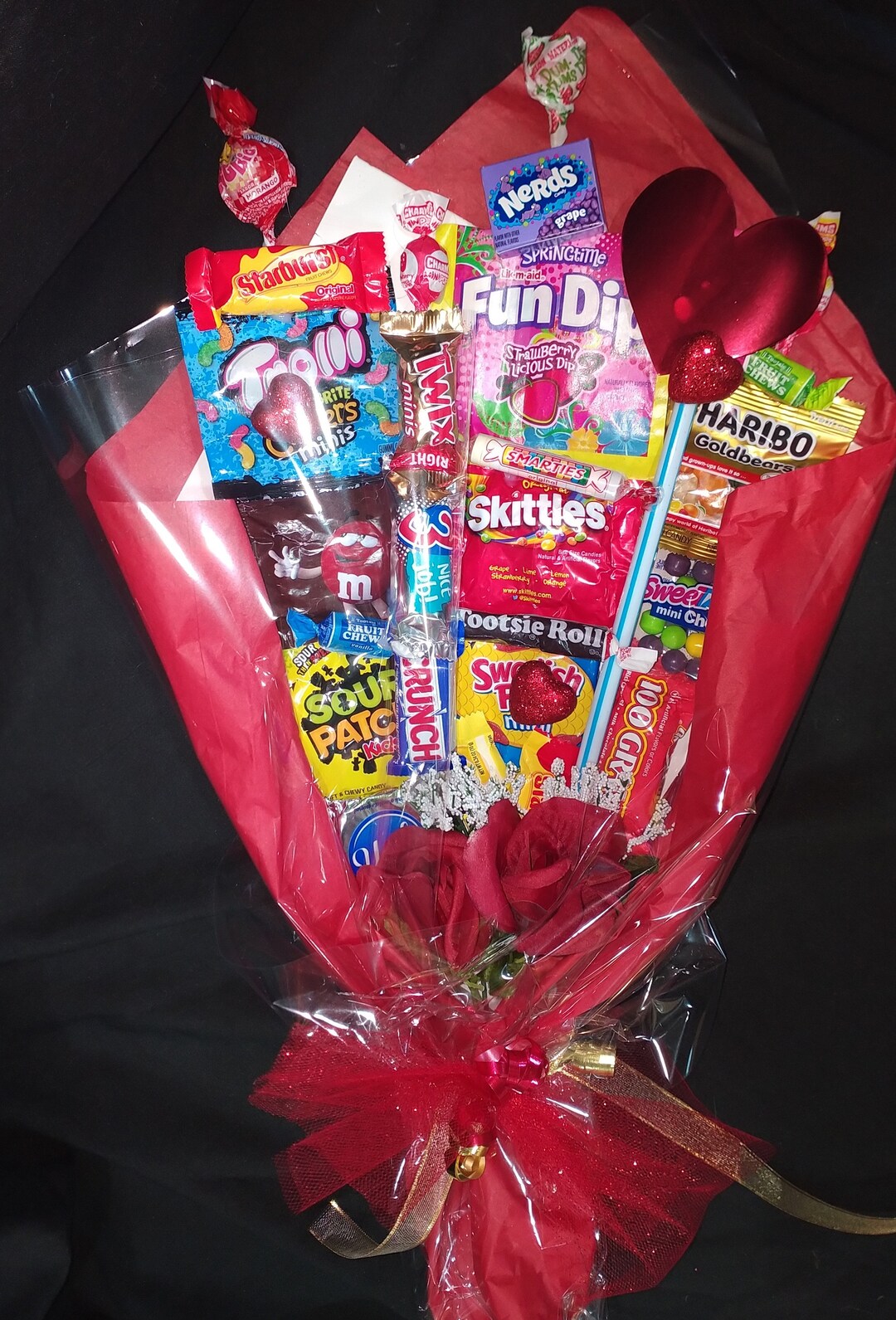 VALENTINE'S DAY Candy Bouquet, Valentine's Day Candy Gram, Valentine's ...