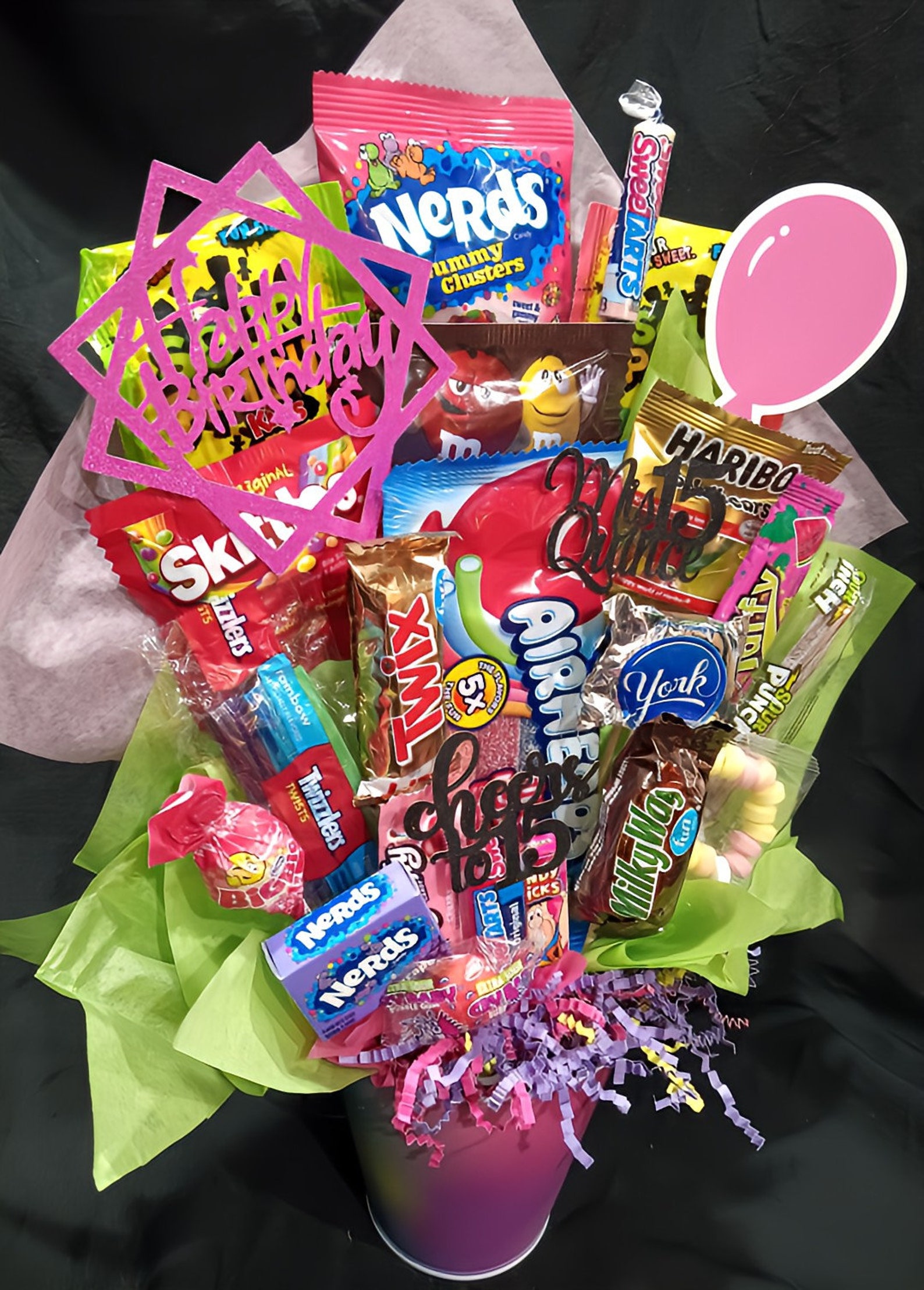 QUINCEANERA GIFT, Mis 15, SWEET 15 Candy Bouquet, Sweet 15 Gift ...