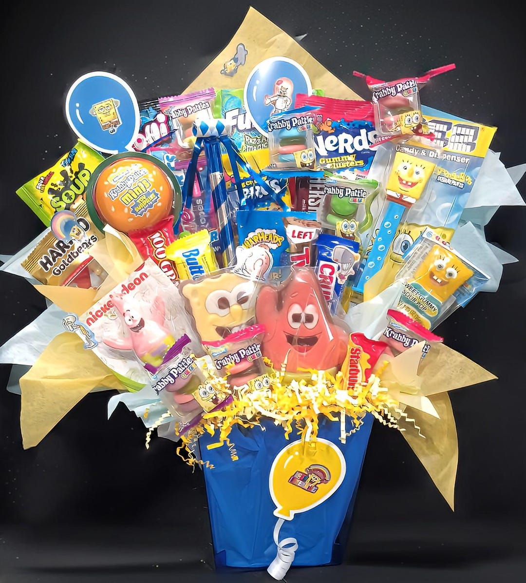 SPONGEBOB CANDY BOUQUET, Spongebob Birthday Gift, Spongebob Gift ...