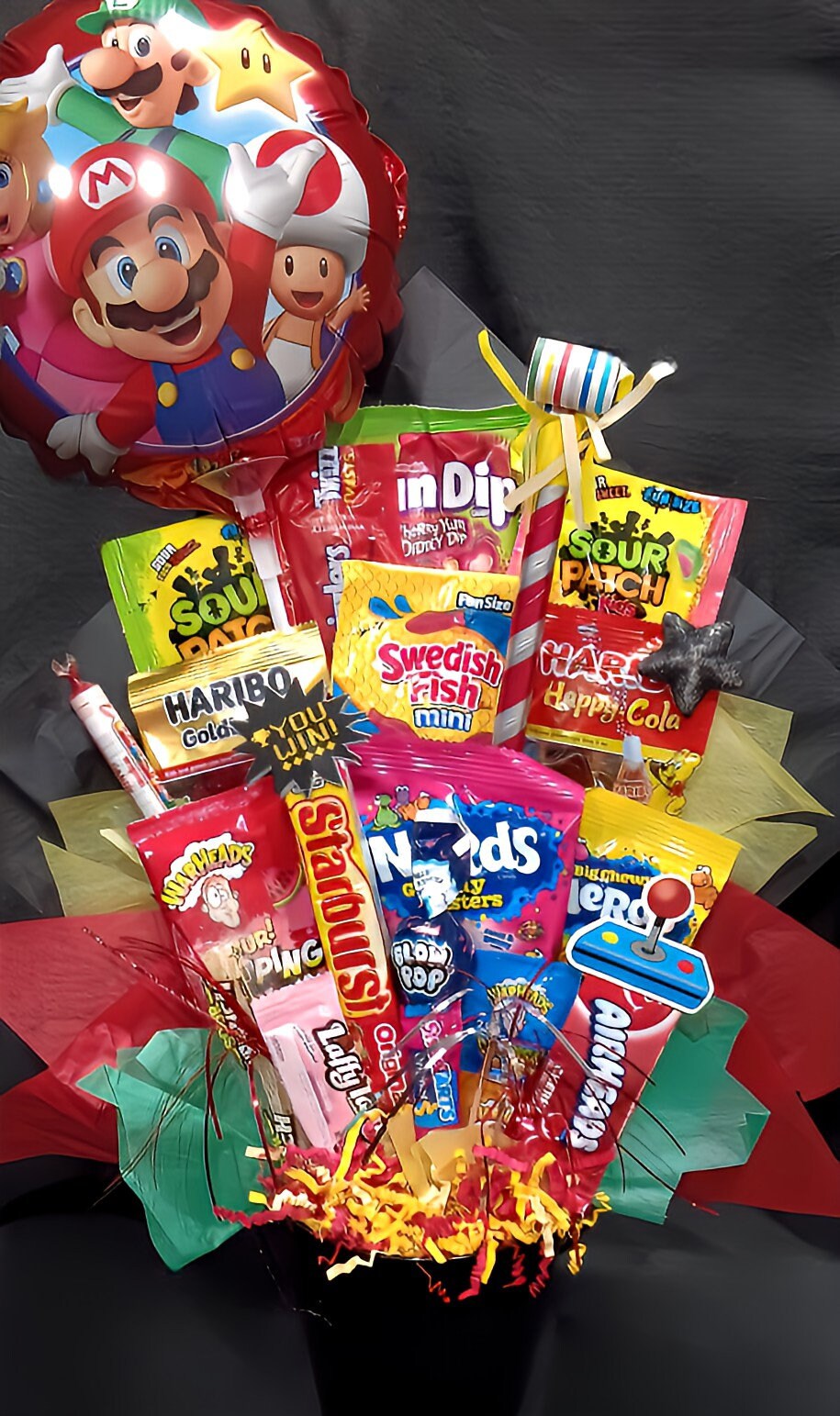 SUPER MARIO GIFT, Super Mario Candy Bouquet, Super Mario Birthday Gift ...