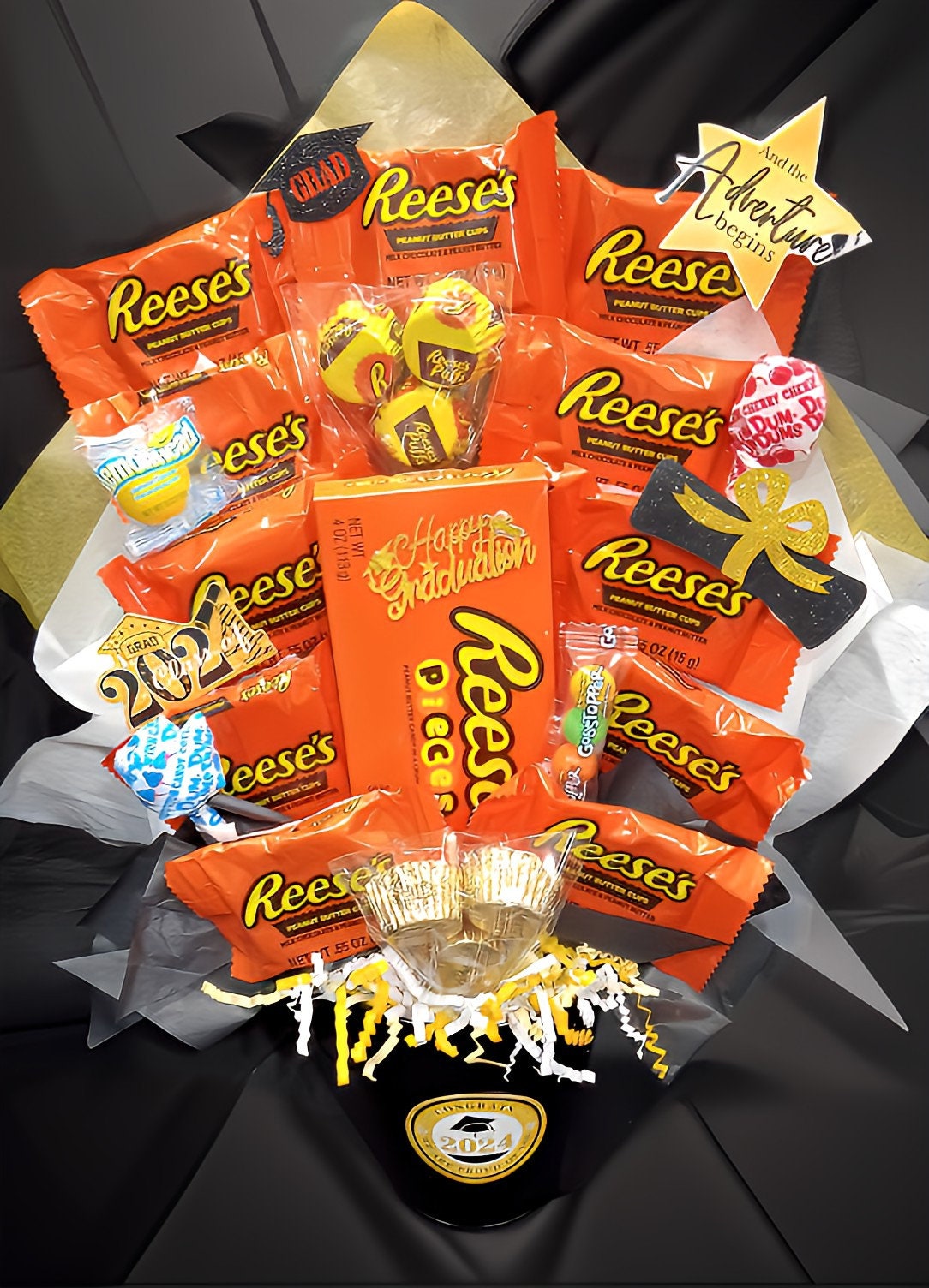 REESES GRADUATION GIFT, Reeses Candy Bouquet, Reeses Gift, College ...