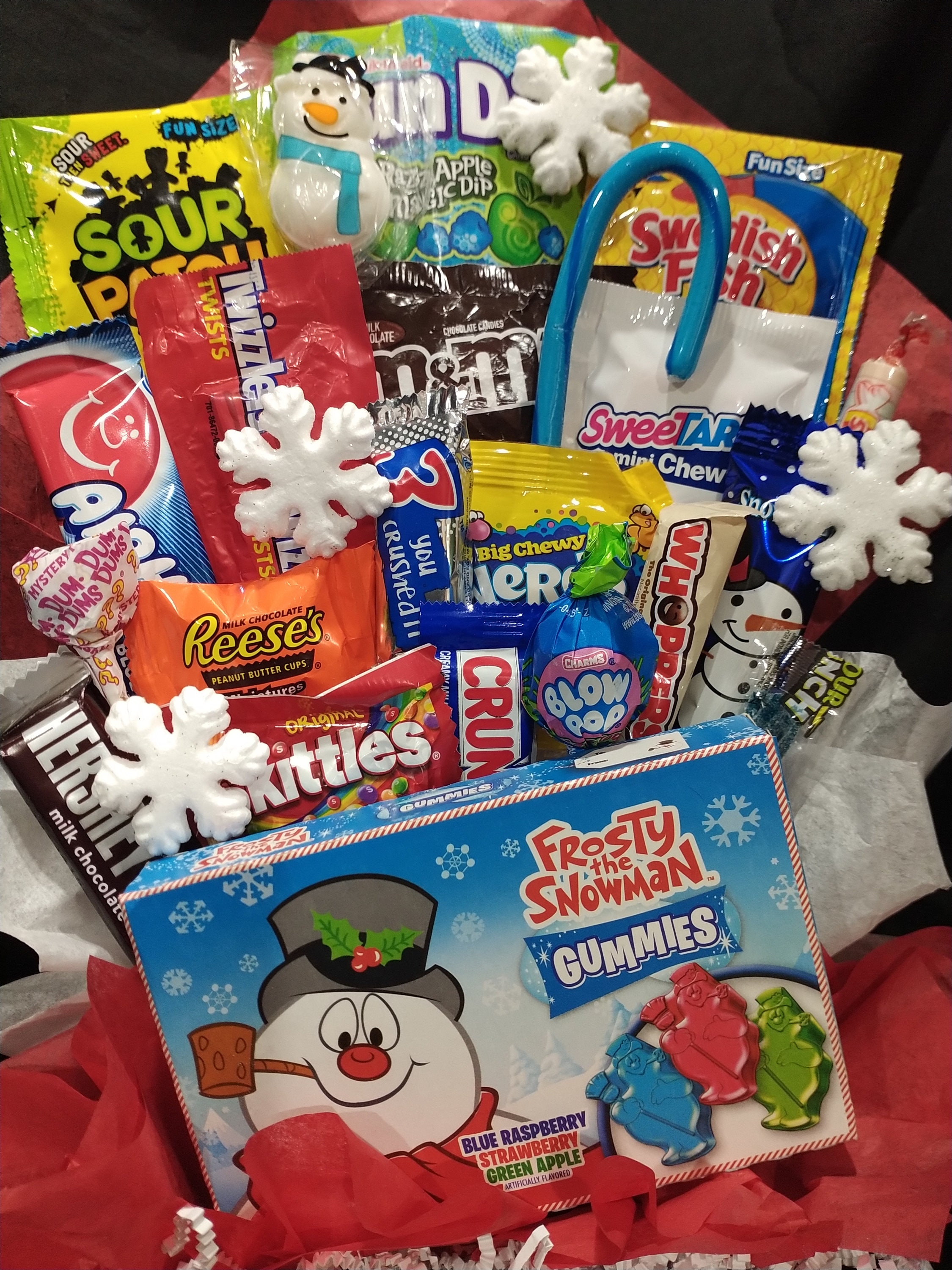 SNOWMAN CHRISTMAS Candy Bouquet Christmas Candy Gift Snowman - Etsy
